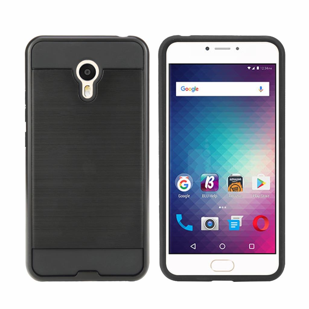 For BLU Stuido Max (D710U) Rugged Hybrid Matte Tough Case Cover ...