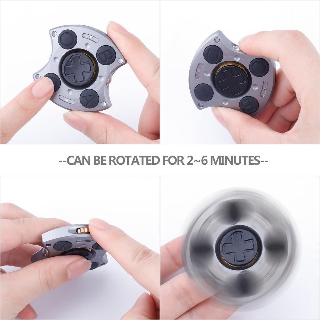 2in1 Hand Spinner & Fidget Cube Toy with Clickable Buttons Balls ...