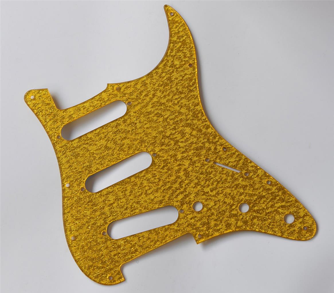 Gold Sparkle Plastic ST Strat SSS Guitar Pickguard for Fender ...