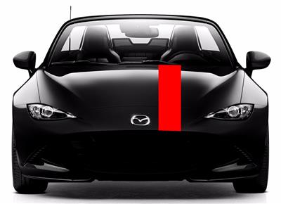 Fits Mazda MX-5 MIATA 6" Single Offset Rally RACING STRIPES Vinyl Decal ...