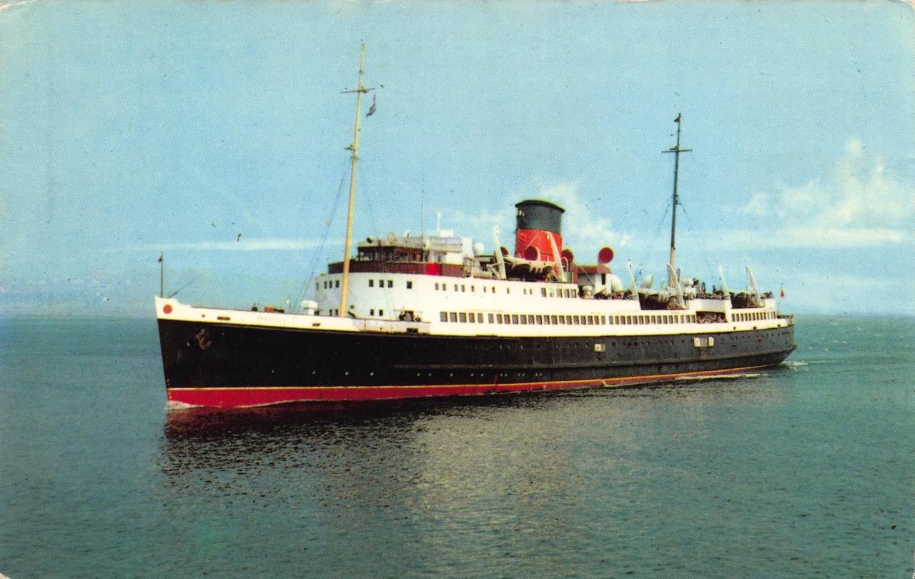 Postcard Steam Ship SNAEFELL (1948) Isle of Man IOM Steam Packet ...