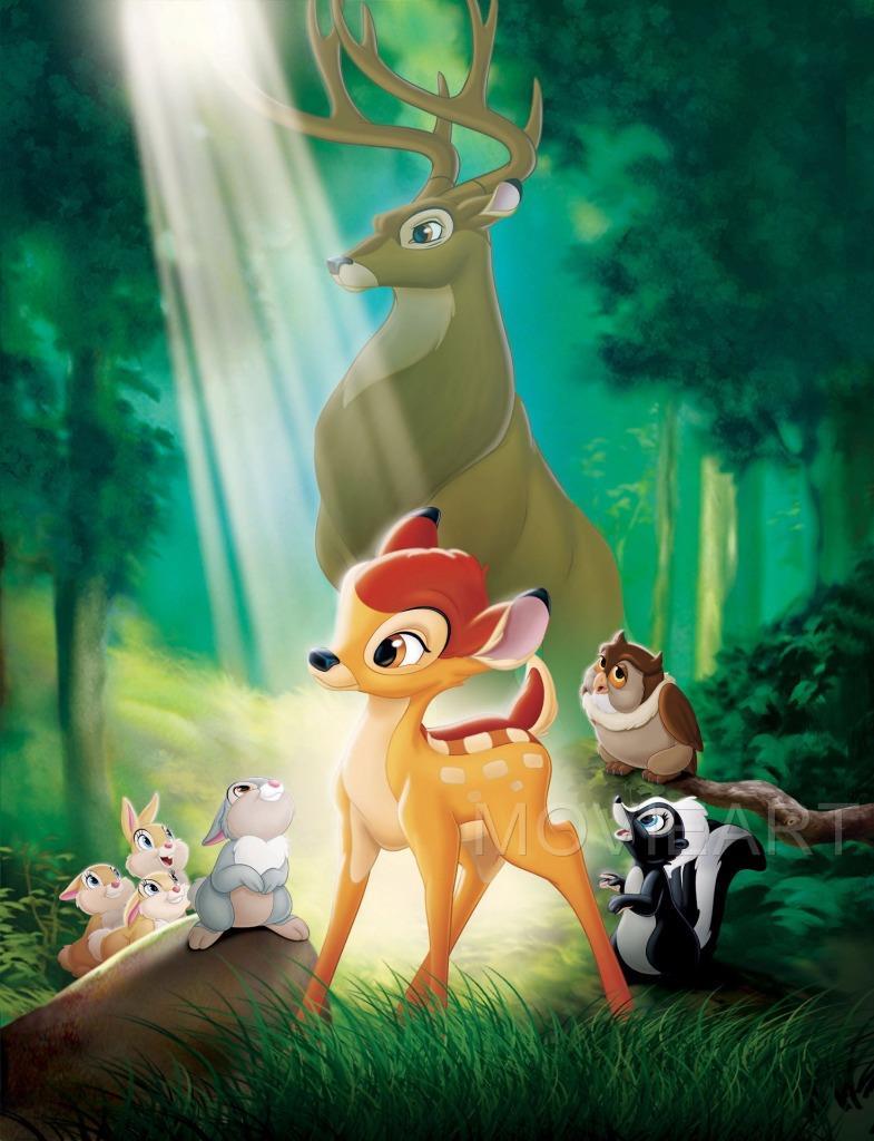 Bambi Textless Disney Movie Poster Film A4 A3 Art Print Cinema Ebay