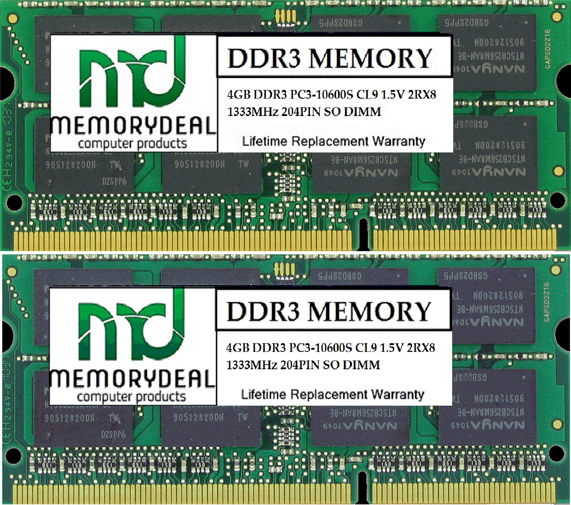 8GB (2X4GB) MEMORY FOR DELL LATITUDE E5410 E5510 E6410 E6510 ...