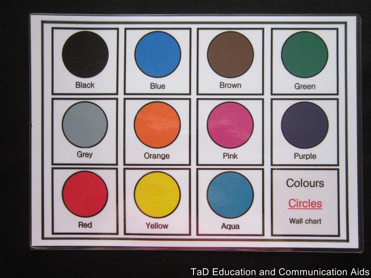Colours Circles Cards - Education Visual Aids Autism Early Yrs SEN ...