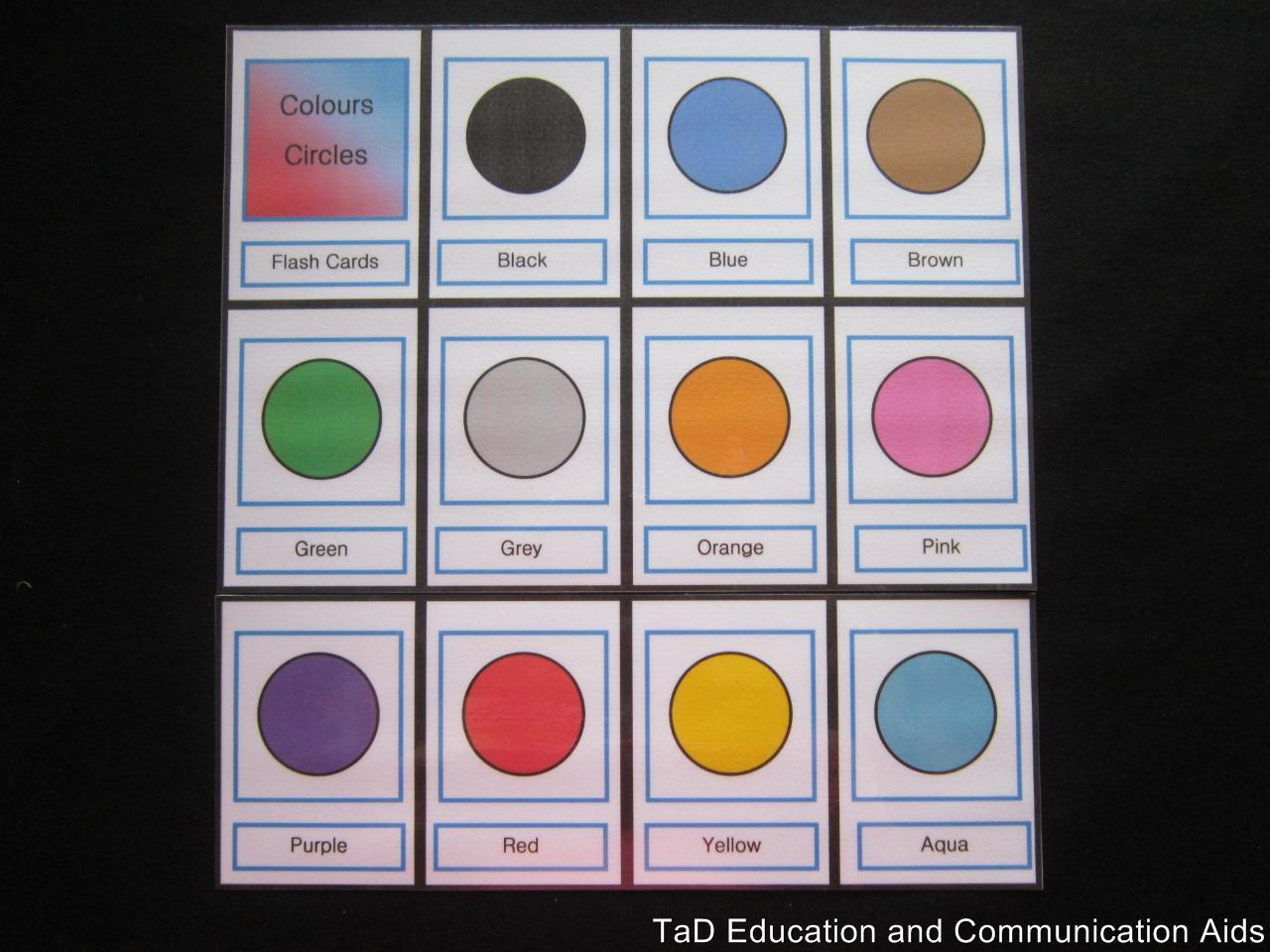 Colours Circles Cards - Education Visual Aids Autism Early Yrs SEN ...