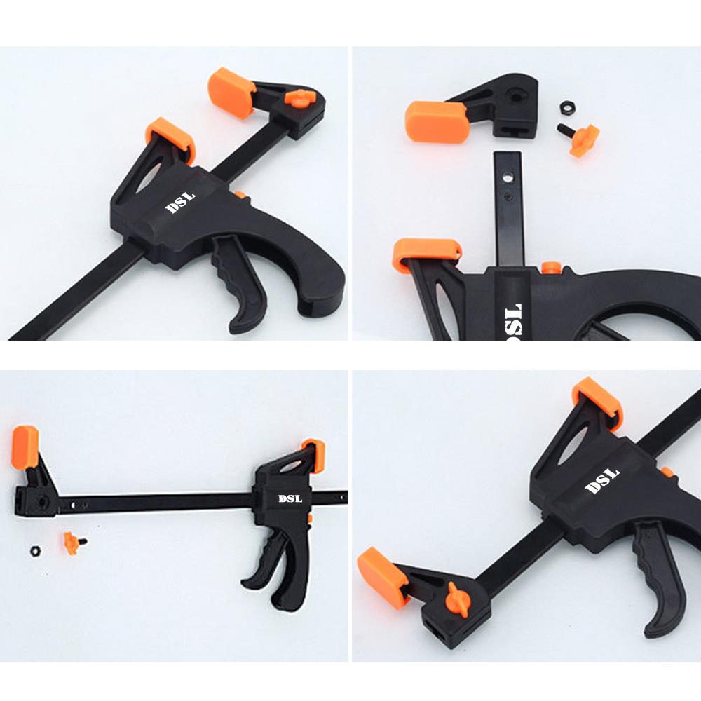 4 x 103mm Jaws Ratchet Trigger/G/Speed Clamps Woodworking Carpentry DIY ...