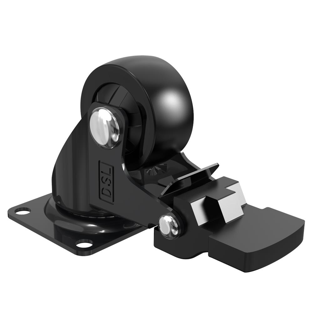 4 DSL Small 25mm Rubber Swivel Castor Wheels Furniture Trolley Caster ...