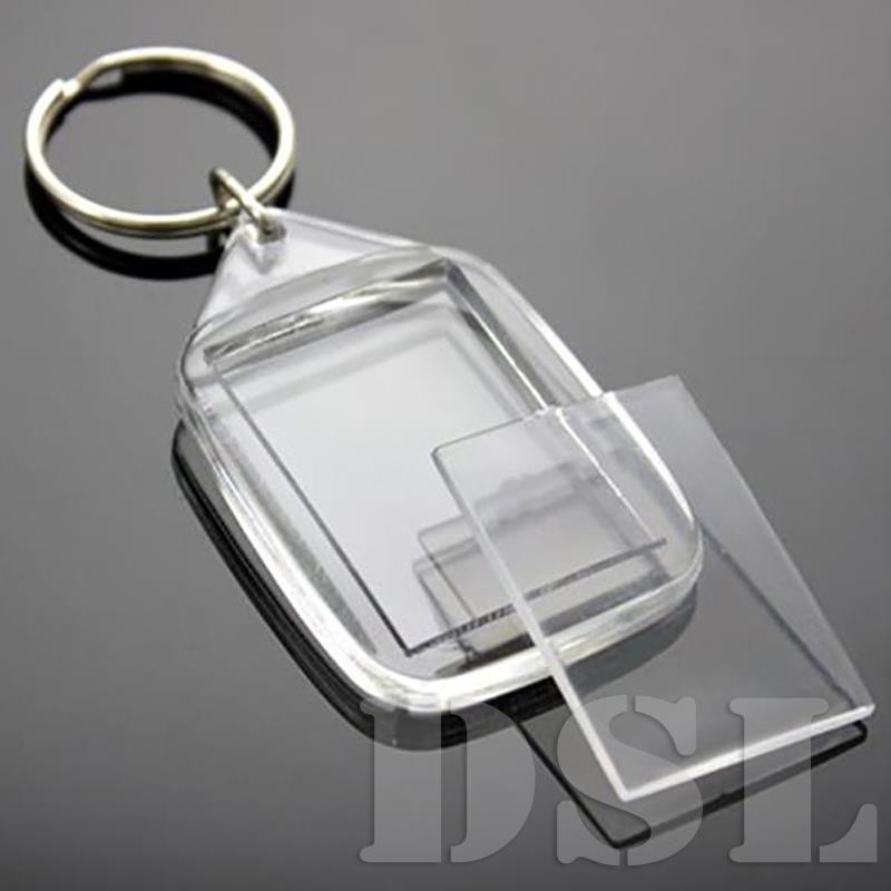 50x35mm 35x24mm Insert Clear Blank Acrylic Plastic Photo Keyrings ...
