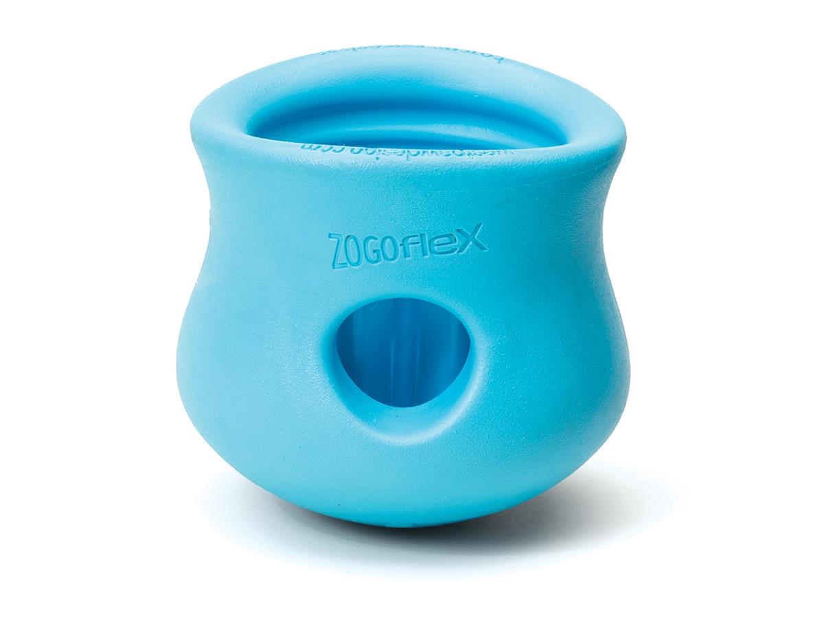 West Paw Dog Toy Zogoflex Toppl Interactive Treat Dispensing Aqua Blue ...
