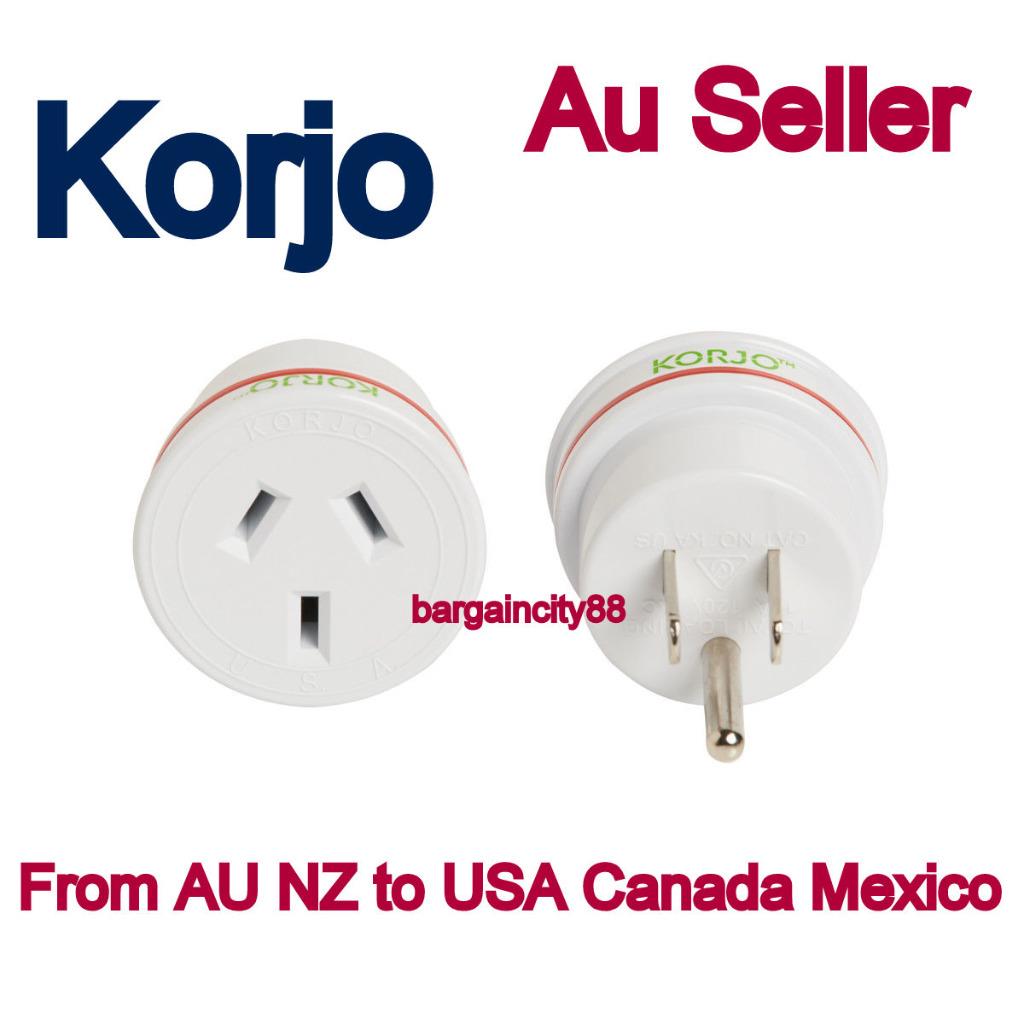 Korjo Travel Adapter for USA Australia Canada Mexico From US to AU NZ ...