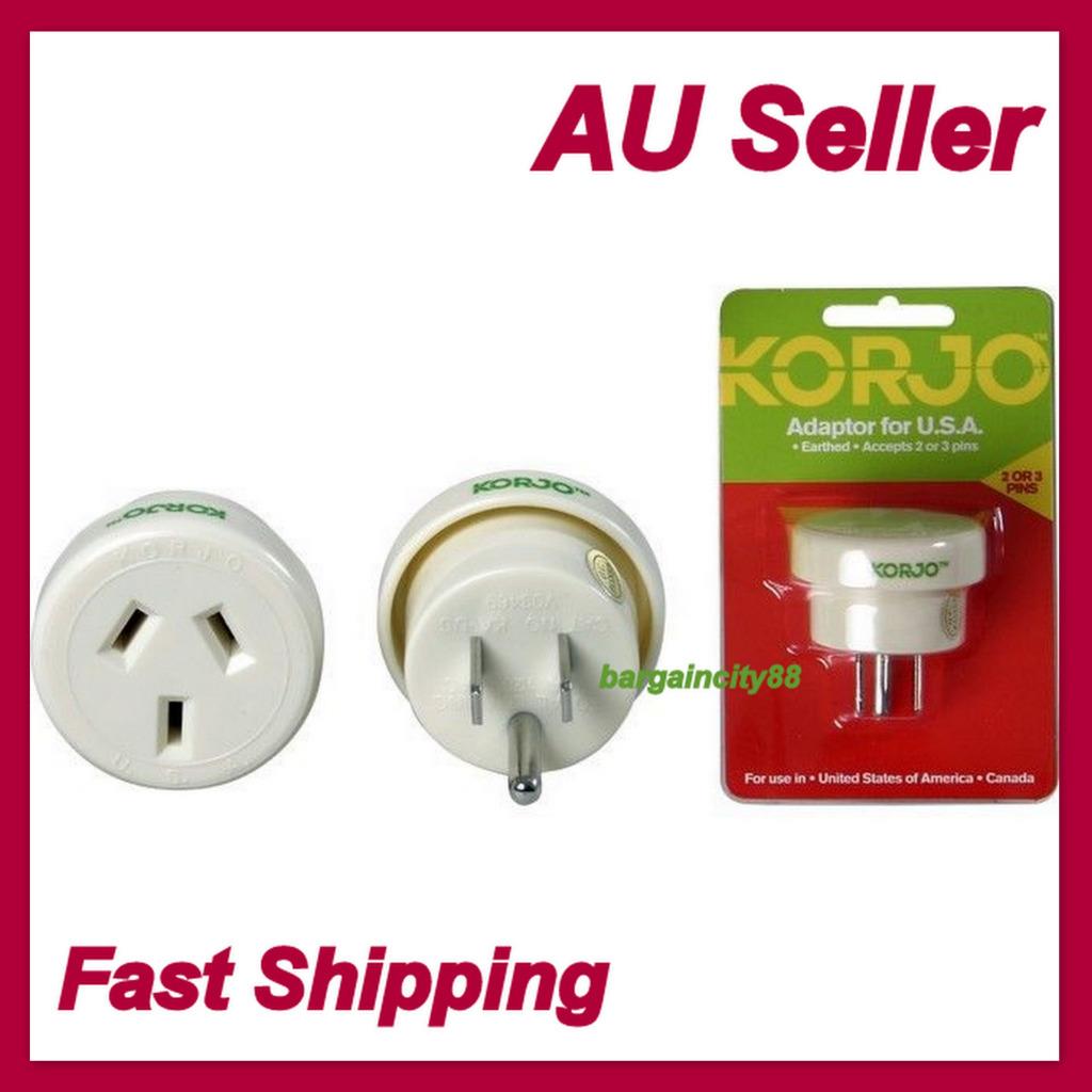 Korjo Travel Adapter for USA Australia Canada Mexico From US to AU NZ ...