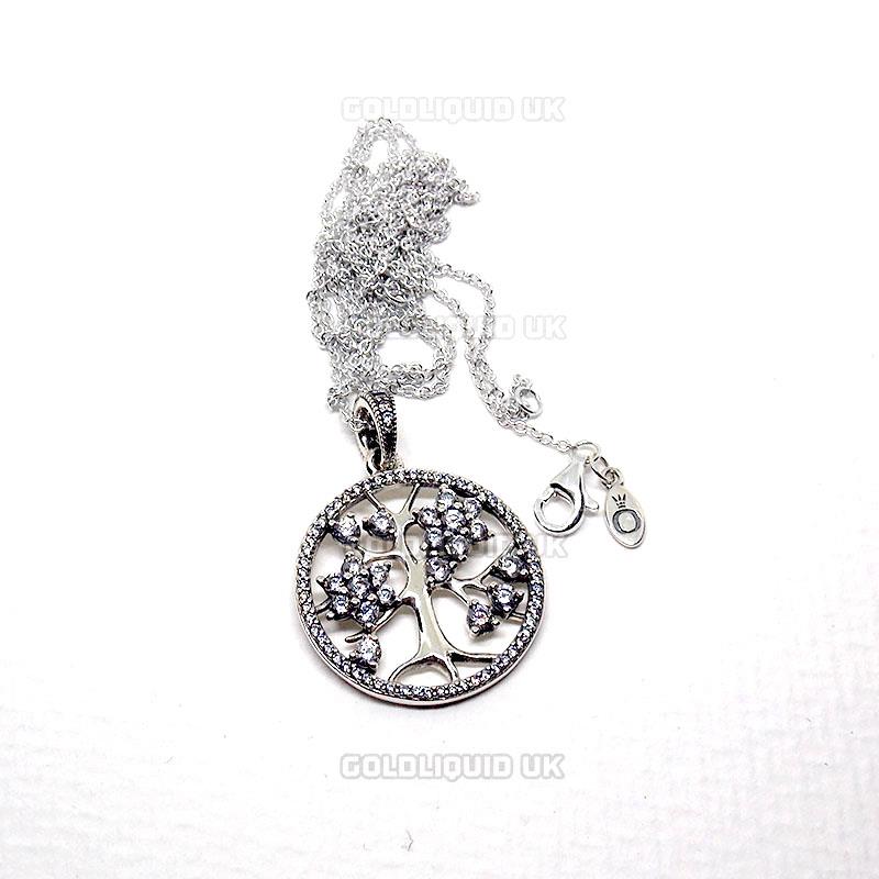 GENUINE PANDORA Family Tree Necklace New Authentic In PANDORA Box genuine-pandora-family-tree-necklace-new-authentic-in-pandora-box