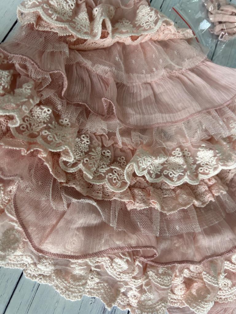 new FREE PEOPLE intimately frilly lace ruffle layer shirt top s (straps ...