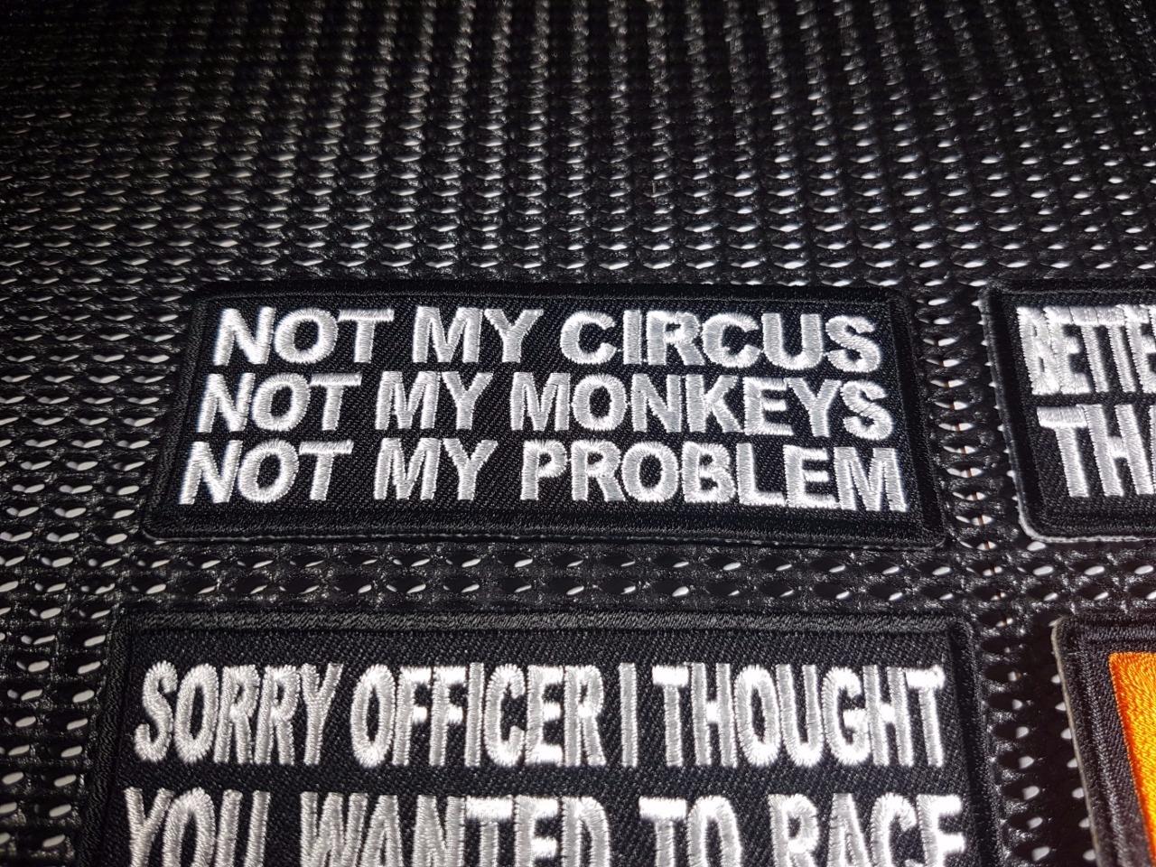 Biker Slogan Patch Funny Embroidered Flash Sew Iron on Rider Motorcycle ...