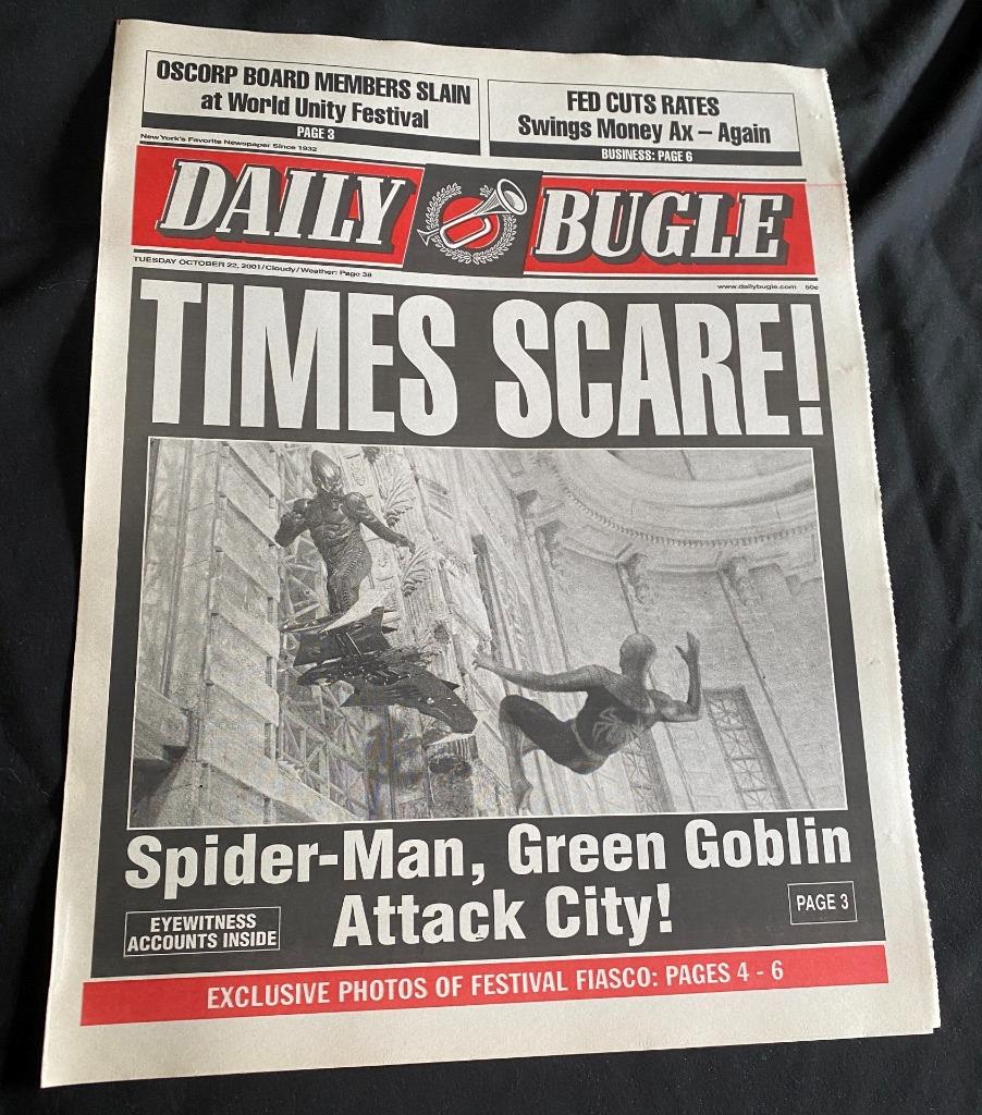 Marvel Spider-Man Movie Licensed Exact Prop Replica Daily Bugles Not ... Marvel Spider-Man Movie Licensed Exact Prop Replica Daily Bugles Not ...