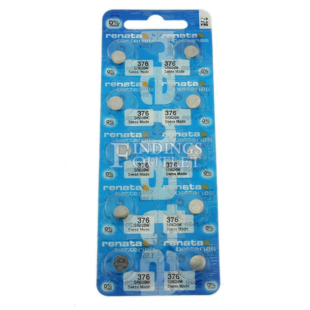 376 Renata Watch Battery SR626W Swiss Made 0% Mercury Official ...