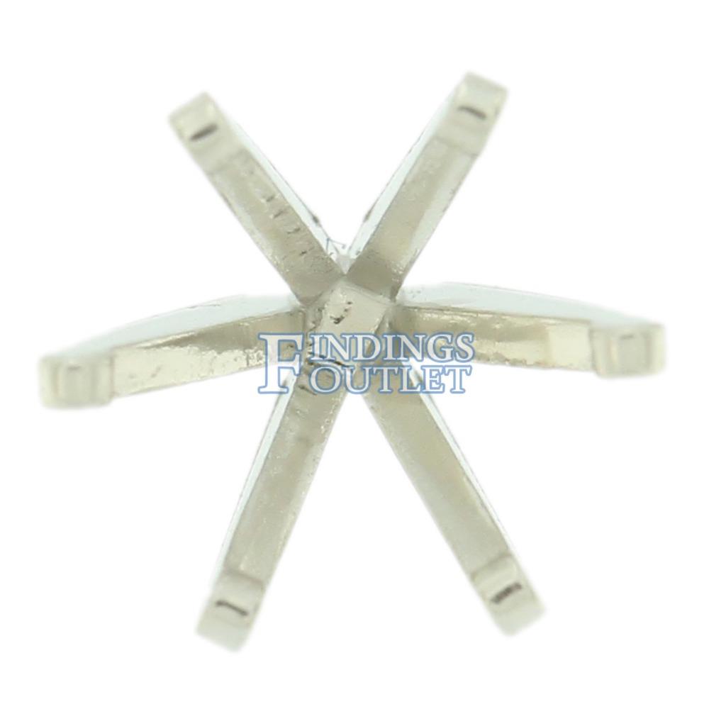 Platinum Round 6 Prong Peg Head Setting Standard Style For Center Stone ...