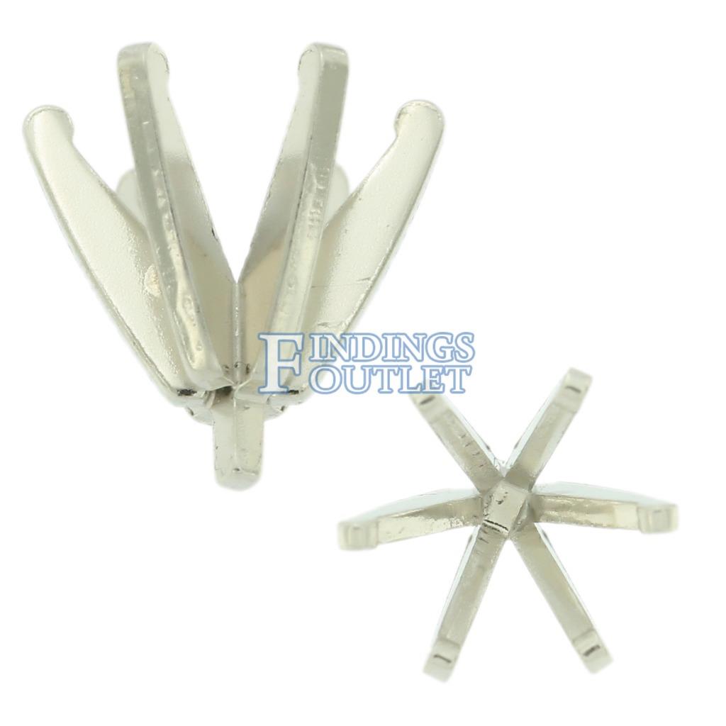 Platinum Round 6 Prong Peg Head Setting Standard Style For Center Stone ...
