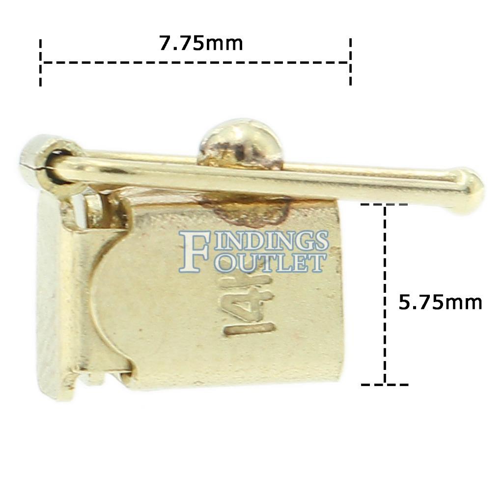 14K White Gold Box Lock Clasp Male & Female Figure 8 Complete Set 7.75 ...