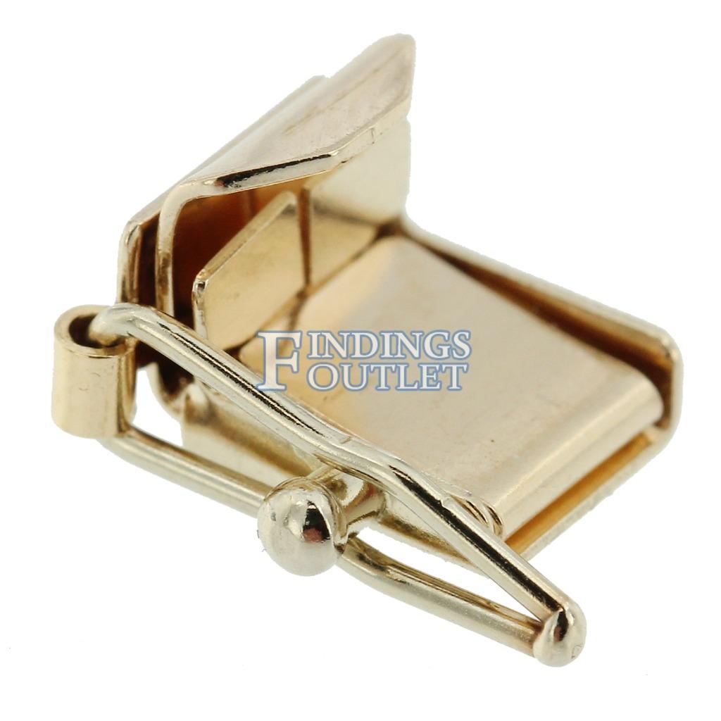 14K White Gold Box Lock Clasp Male & Female Figure 8 Complete Set 9mm x ...