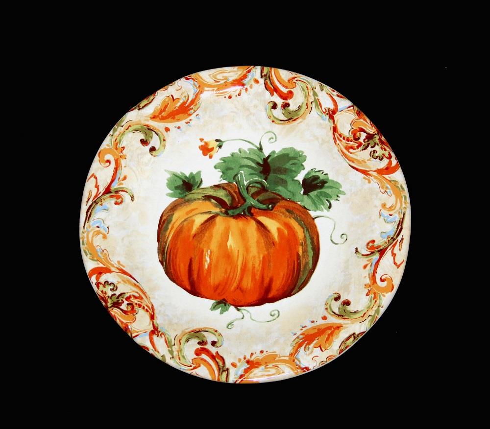 4 222 Autumn Thanksgiving Fall Square or Round Salad Plates NWT 4 ...
