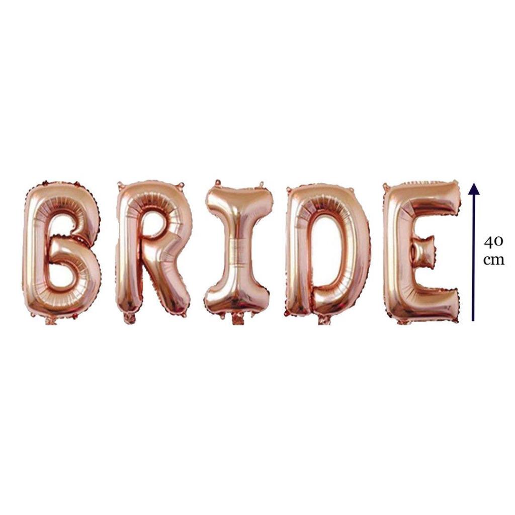 Gold Bride Foil Balloons Rose Gold Bridal Shower Decorations Balloon ...