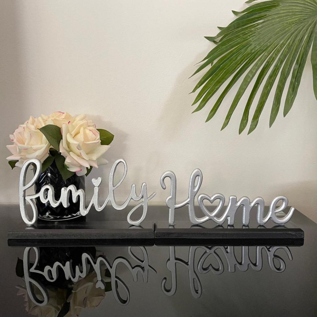 Home Family Table Sign Plaque Wood Home Signs Table Centerpiece ...