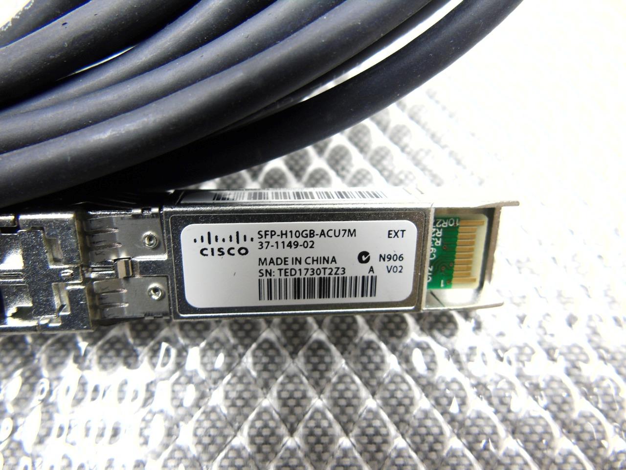Lot of 4 - Genuine Cisco SFP-H10GB-ACU7M Interconnect Cables 7M - 37 ...