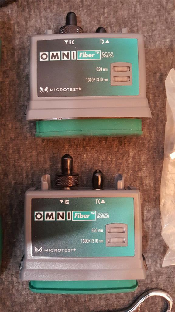 FLUKE MICROTEST OMNI Scanner + OMNI FIBER MM & Remote + CAT6 + MOD 8 ...
