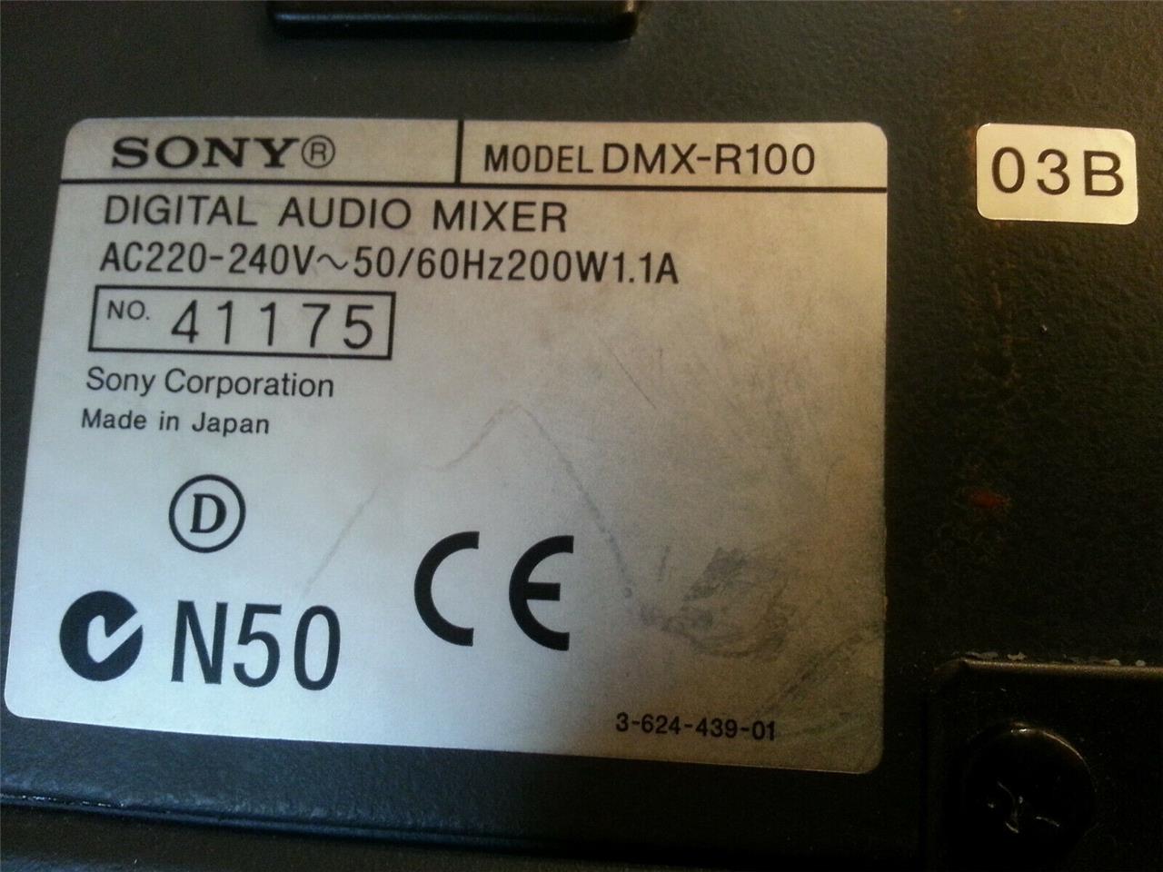 Sony Dmx-r100 48 CH Digital Mixer Mixing Console ADAT & Madi for sale ...