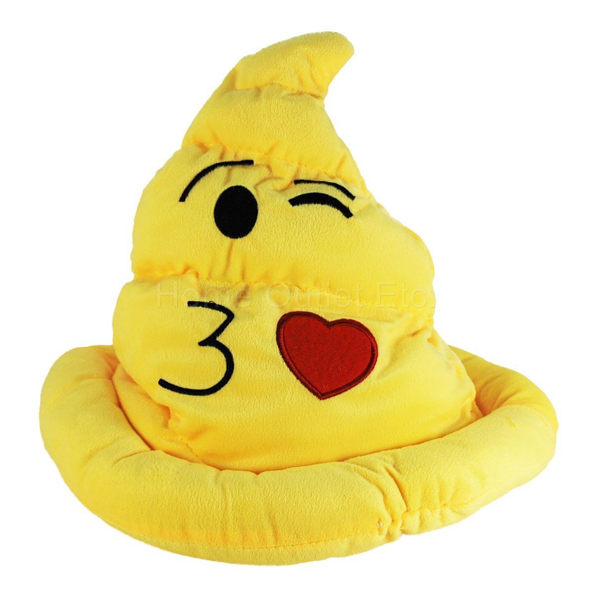 Emoji Plush Hat Emoticon Icon Soft Stuffed Novelty Toy for Adult/Men ...