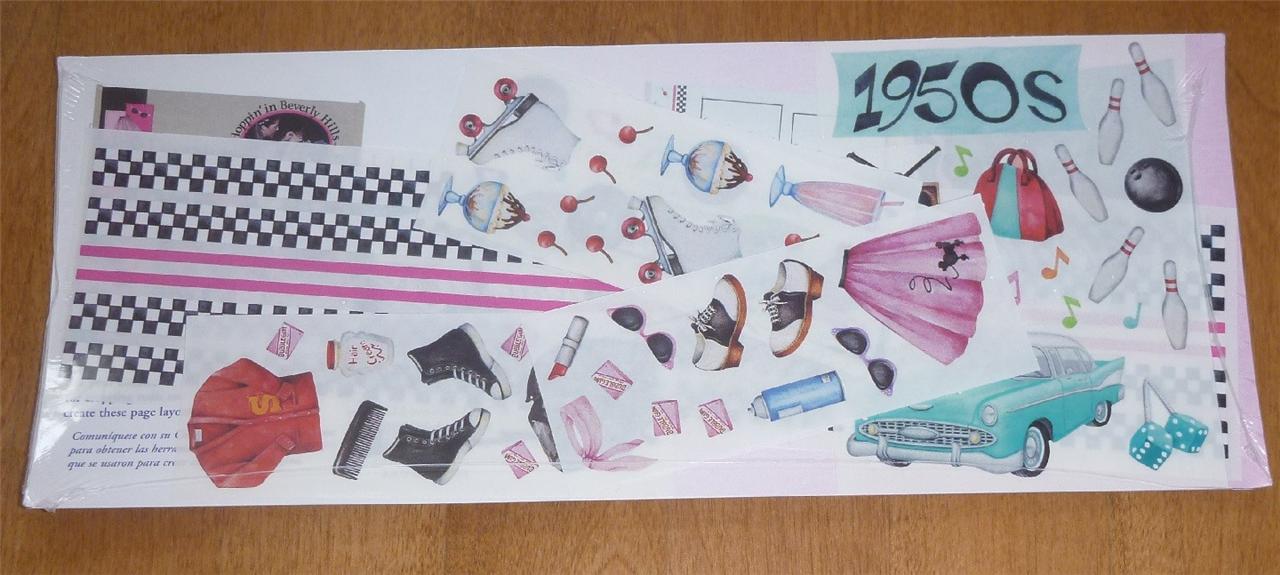 NEW Creative Memories 40s 50s 60s 70s 80s DECADE Stickers decades era ...
