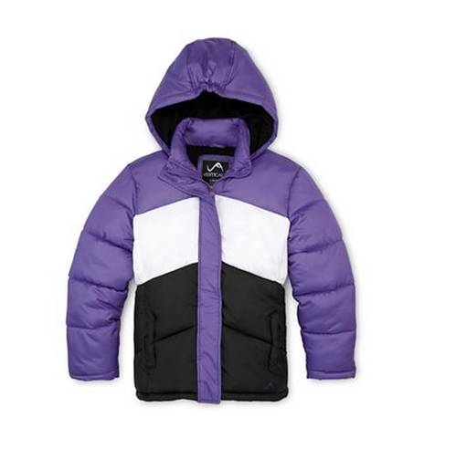Girls VERTICAL 9 Puffer Jacket Winter COAT size 6/7 8 10/12 Purple Blue ...