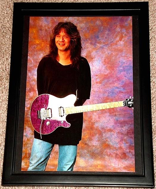 EDDIE VAN HALEN 1993 MUSICMAN FRAMED PORTRAIT TRIBUTE | eBay