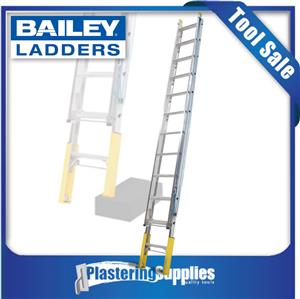 Bailey 3.2/5.0m 130kg Professional Extension Leveller Aluminium Ladder ...