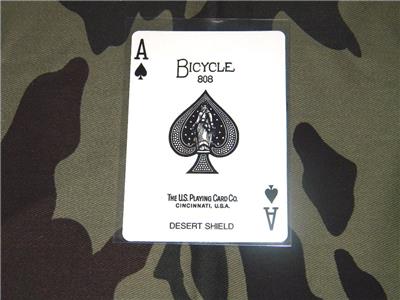 2 EACH DESERT SHIELD ORIGINAL AUTHENTIC ACE OF SPADES DEATH CARDS 1 DAY ...