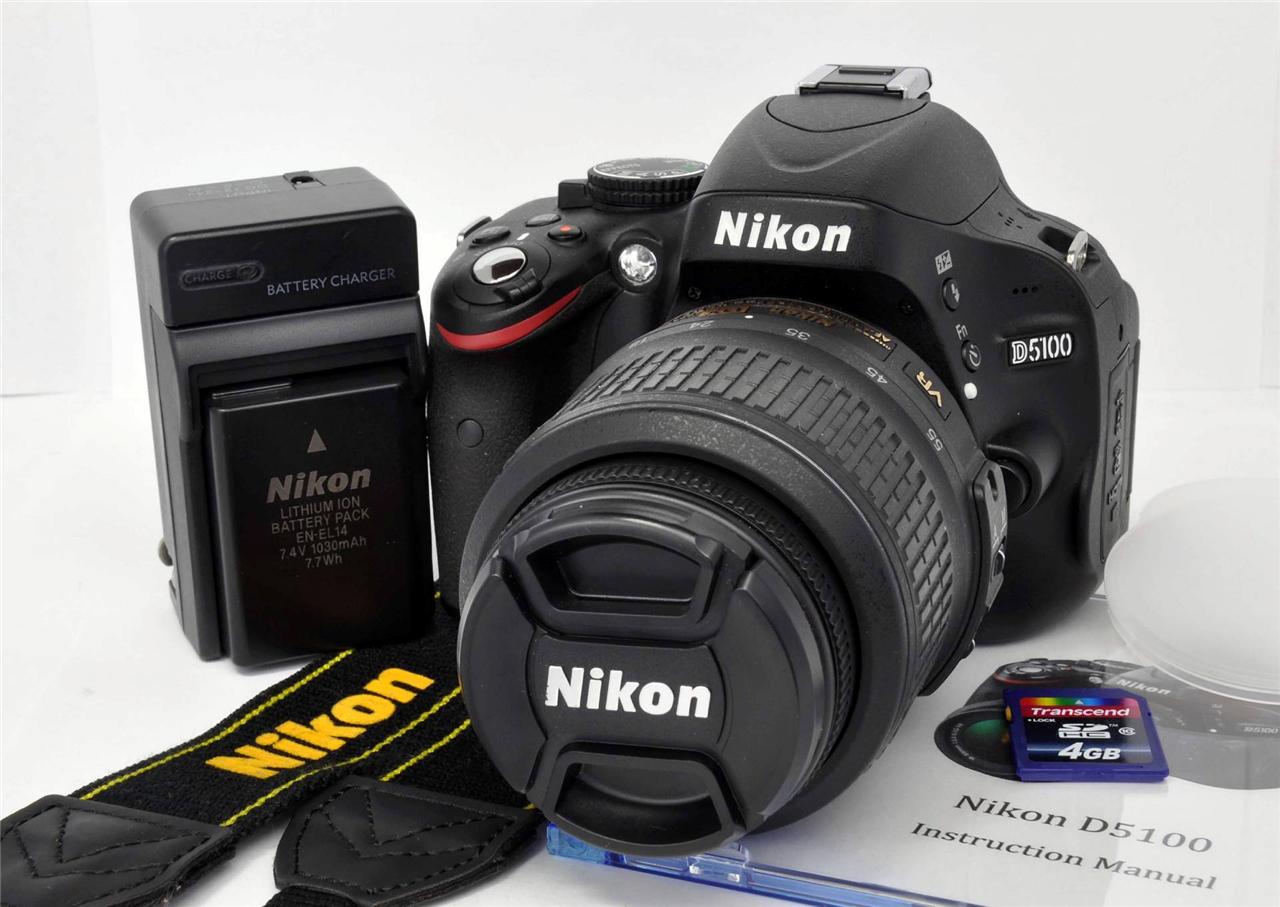 Nikon D5100 16.2 MP Digital DSLR Camera Kit w / AF-S DX 18-55mm 3.5-5 ...