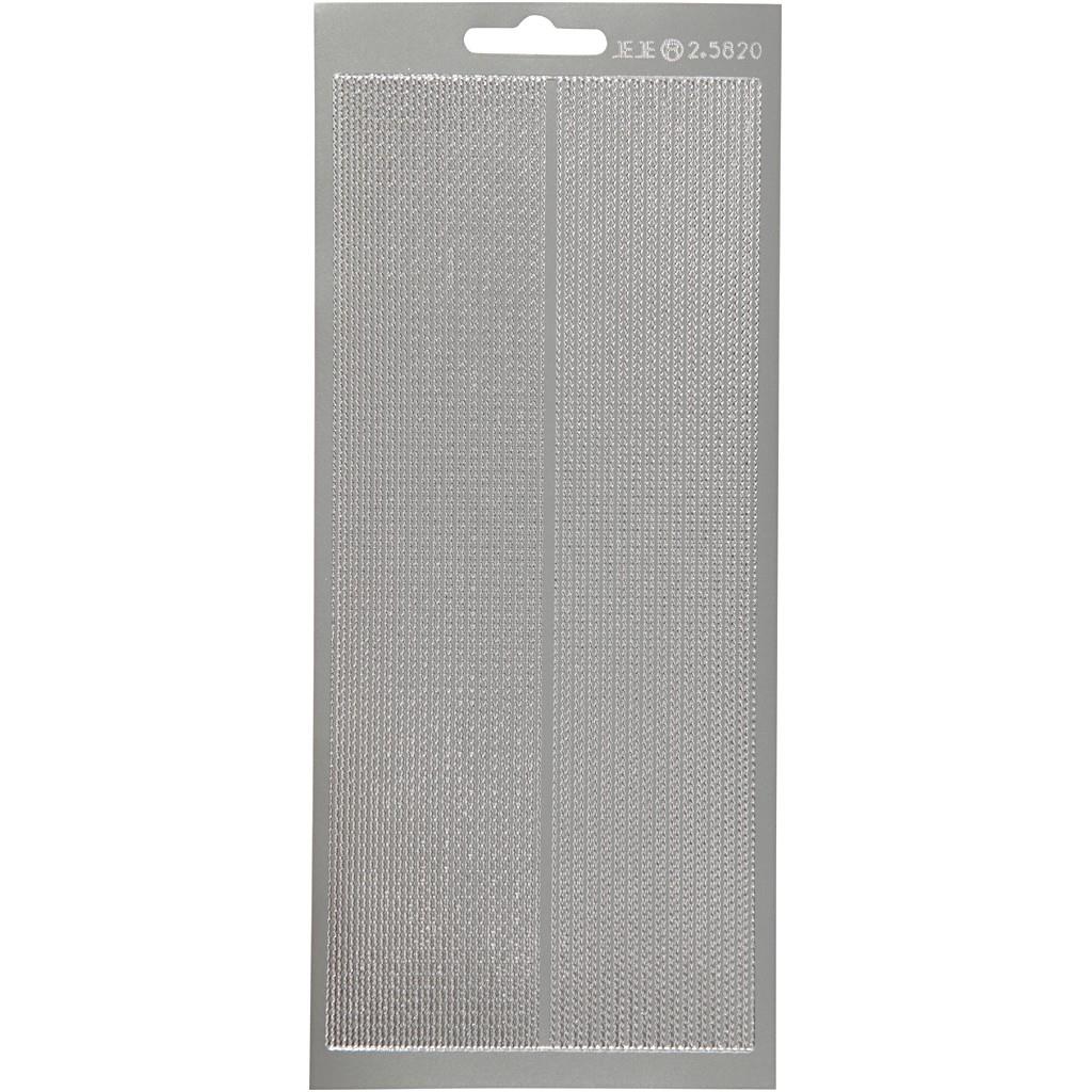 Silver Assorted Borders Alphabet Designs Self Adhesive Peel Off ...