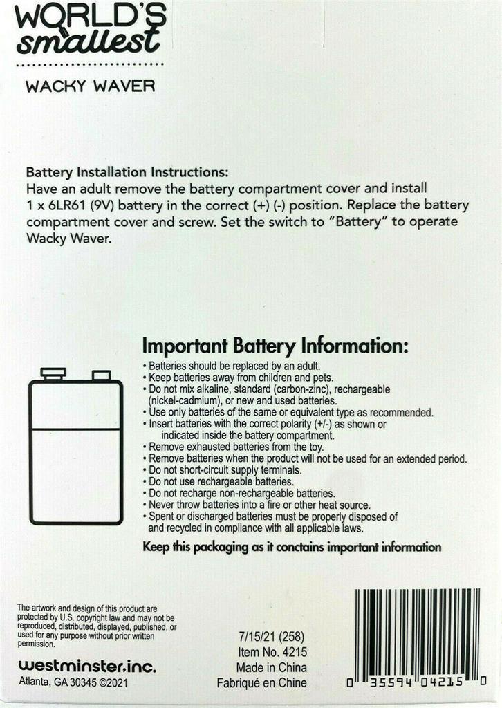 Worlds Smallest WACKY WAVER Dancing Inflatable Tube Man MINI 12" Desk ...