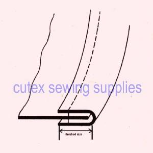 Single Fold Raw Edge Right Angle Binder For Single Needle Sewing ...