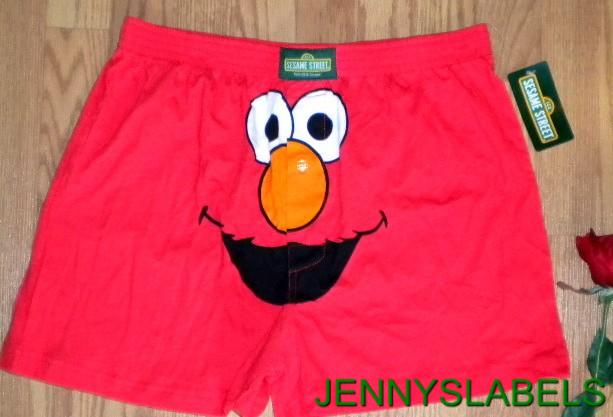 NWT Mens SESAME STREET ELMO Face TICKLE ME! Underwear BOXERS | eBay