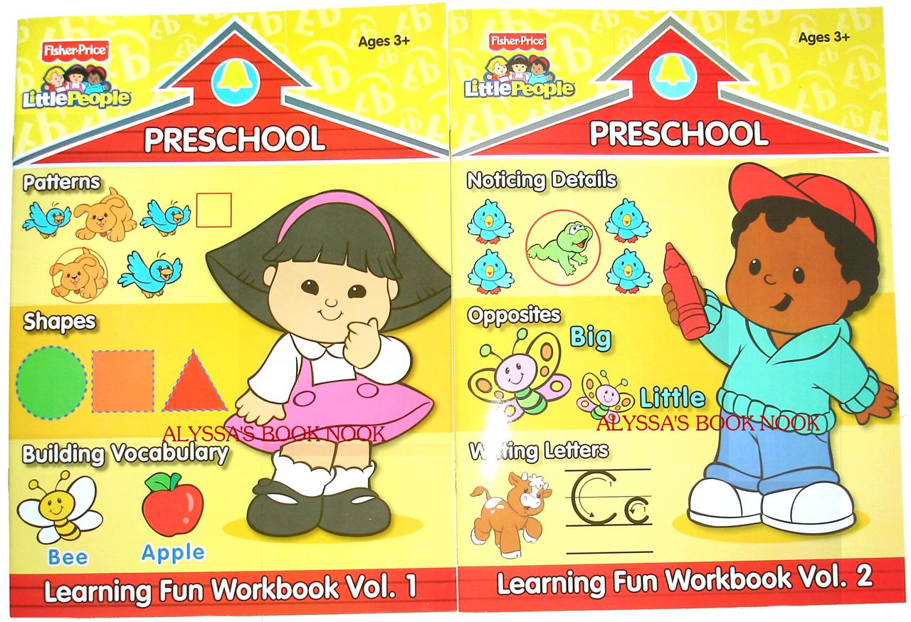 FISHER PRICE ~LITTLE PEOPLE~ PRESCHOOL WORKBOOK SET