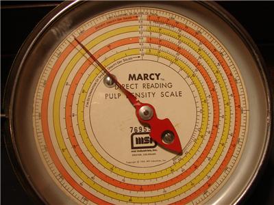 Marcy Pulp Density Reading Scale~Analytical Mining~Concentrator~Gold ...