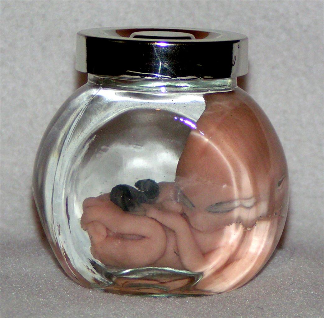 SMALL ALIEN BABY IN JAR PROP UFO AREA 51 ALIEN FETUS ROSWELL #150 ...