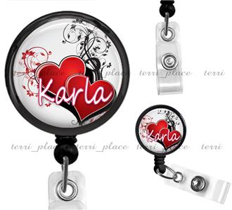 Custom Name Personalized Clip On Retractable Identification Badge Reel ...
