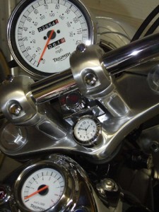 New British Made Smooth Triumph Bonneville® / Thruxton Stem Nut Clock ...