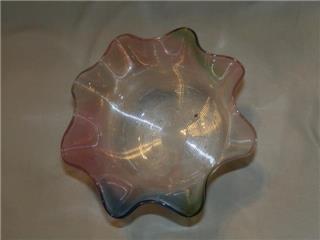 Art Glass threaded rainbowl bowl - Stevens & Williams? | Antiques Board