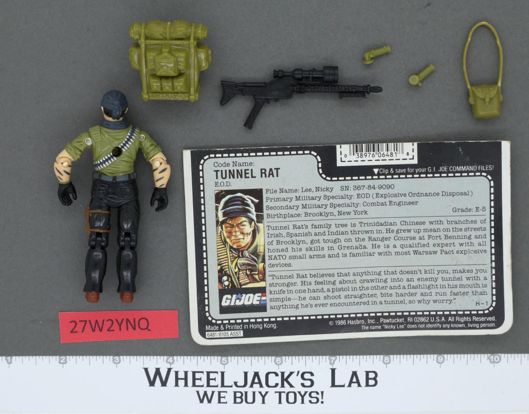 Tunnel Rat V1 100% Complete 1987 G.I. Joe Hasbro Vintage Action Figure ...
