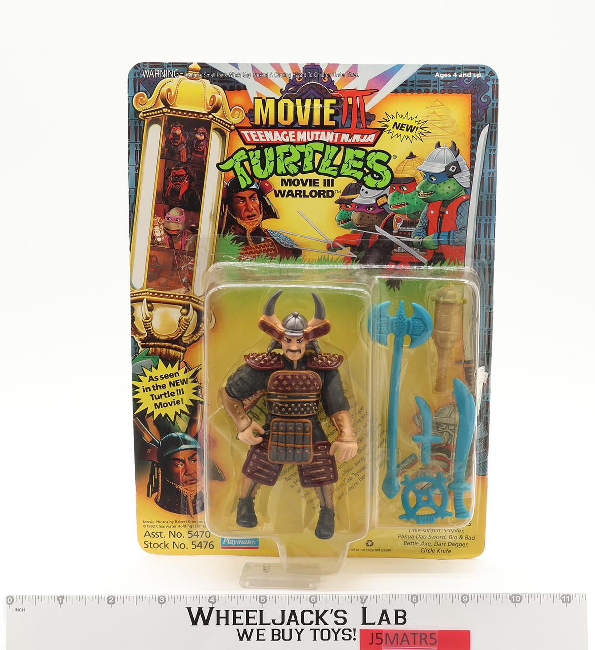 Warlord Movie III Teenage Mutant Ninja Turtles TMNT 1992 UNPUNCHED MOSC ...