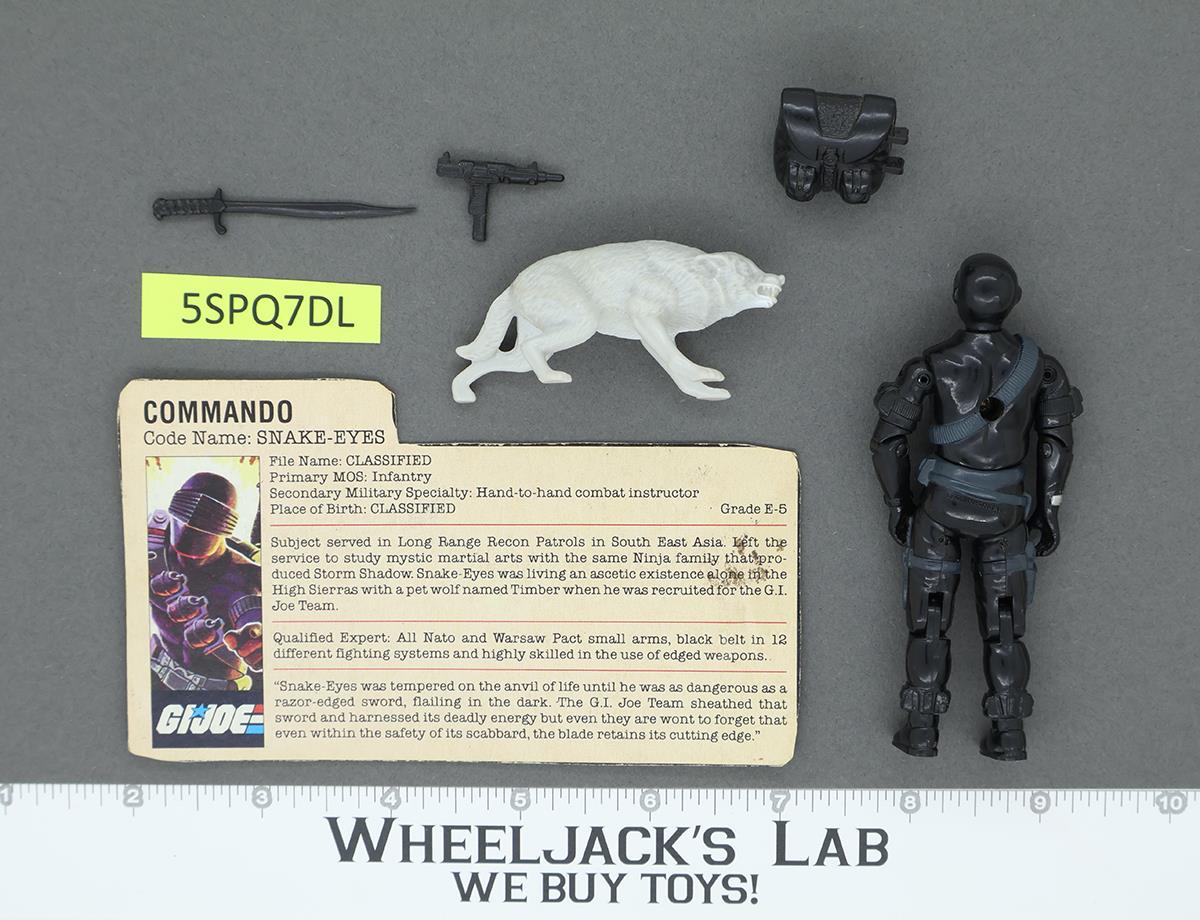 Snake Eyes & Timber V2 100% Complete G.I. Joe 1985 Hasbro Vintage ...